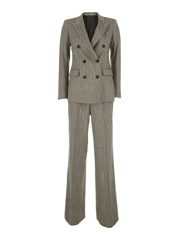 Tagliatore Double-breasted Linen Blend Suit