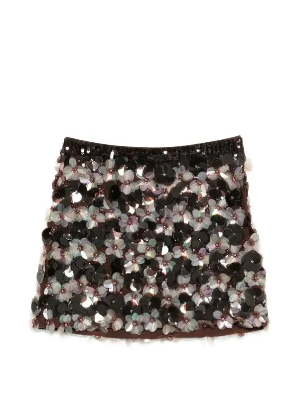 P.a.r.o.s.h Sequin Embellished Mini Skirt