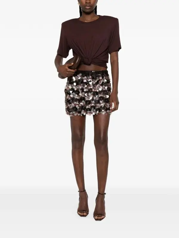 P.a.r.o.s.h Sequin Embellished Mini Skirt