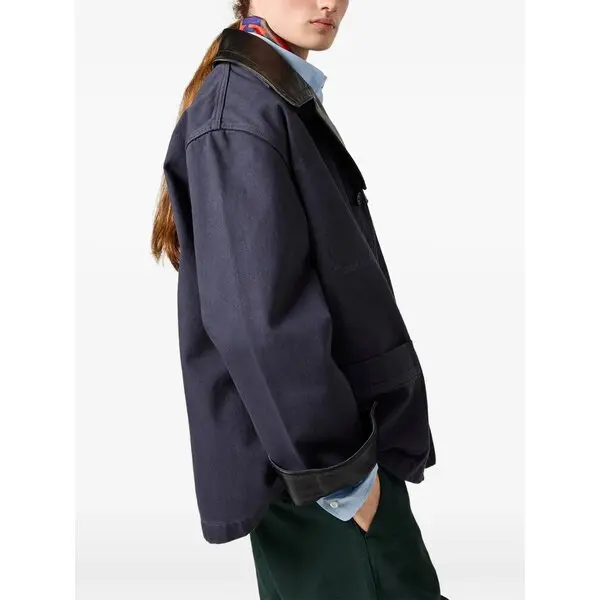 Miu Miu Single-breasted Coat With Embroidered Logo