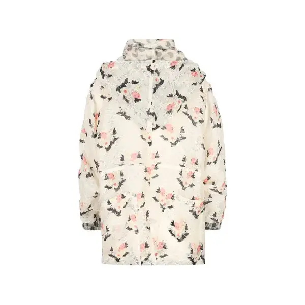 Fendi Floral Print Zip Fastening Hooded Jacket