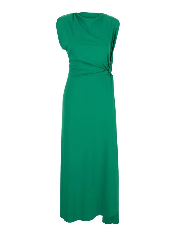 Victoria Beckham Asymmetrical Sleeveless Tech Fabric Dress - Multicolor