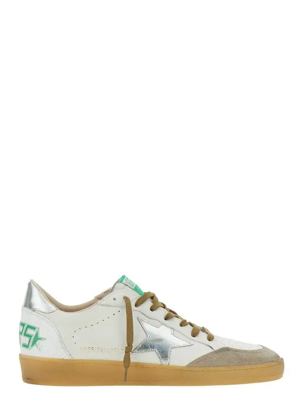 GOLDEN GOOSE Ballstar Leather Low Top Sneakers - Multicolor