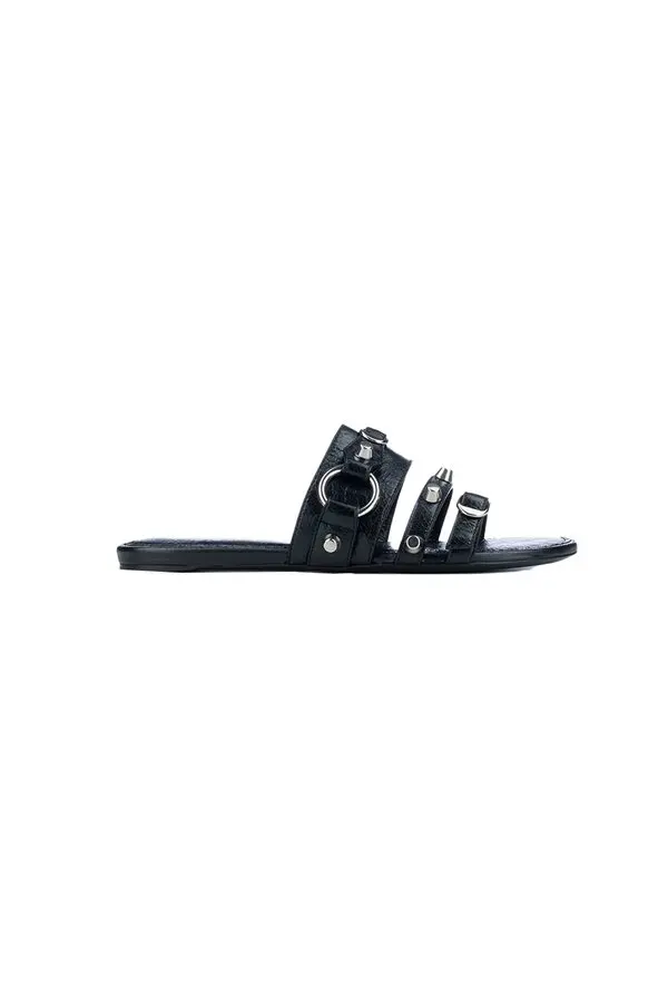 Balenciaga Embellished Strap Slide Sandals