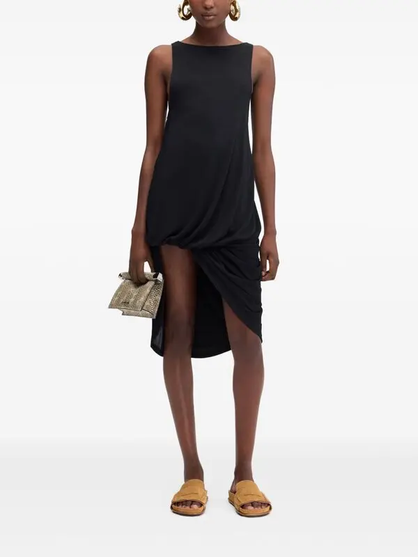 Jacquemus La Robe Peplo Courte Asymmetrical Draped Dress
