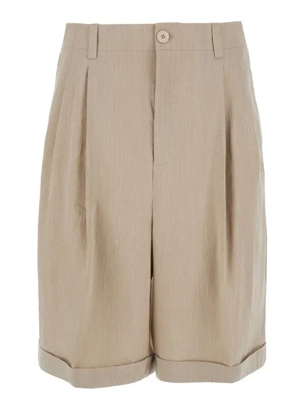 Jacquemus Le Short Pastro Linen Blend Shorts - Multicolor