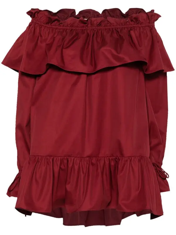 Saint Laurent Off-shoulder Mini Dress