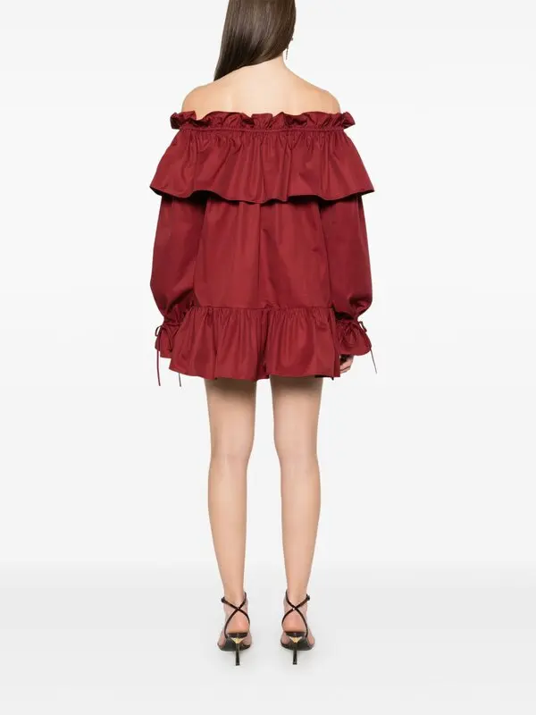 Saint Laurent Off-shoulder Mini Dress
