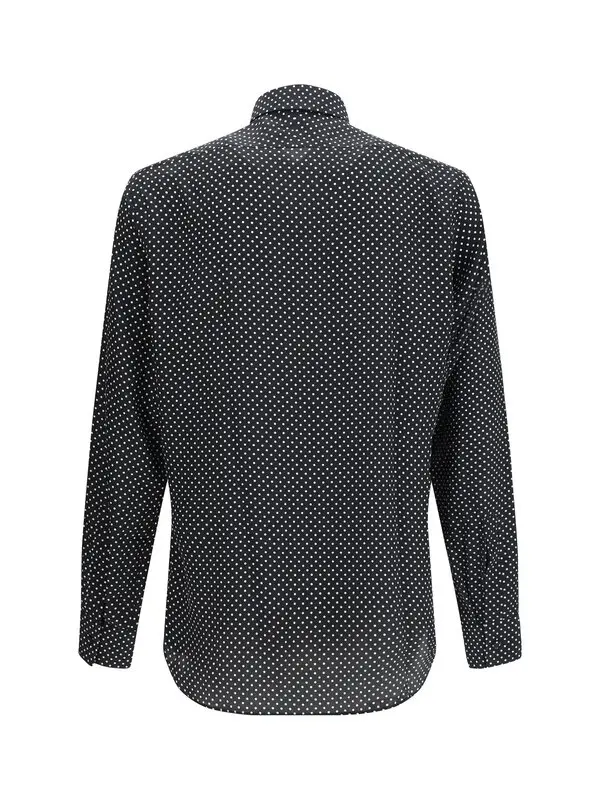 TOM FORD Crepe De Dhine Polka Dot Shirt - Black