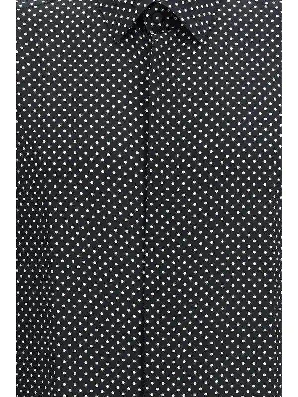 TOM FORD Crepe De Dhine Polka Dot Shirt - Black