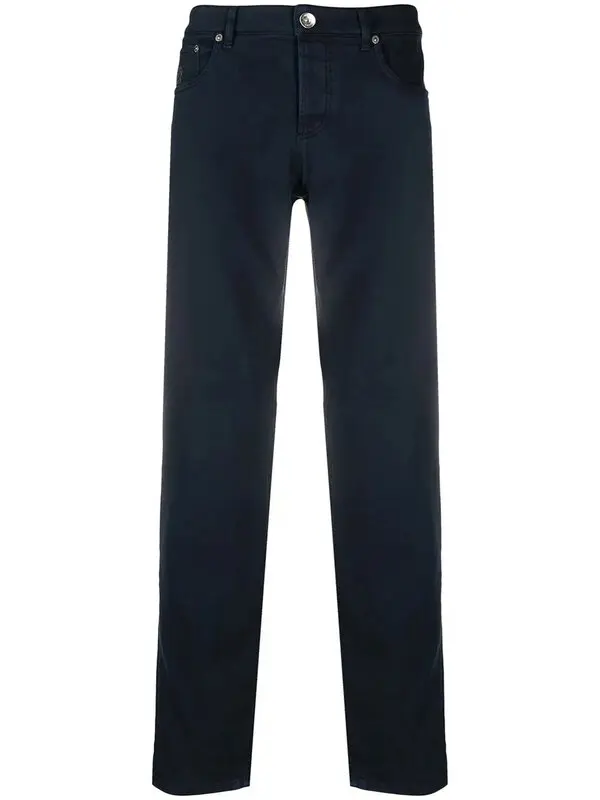 Brunello Cucinelli Straight Leg Stretch-cotton Denim Jeans - Multicolor