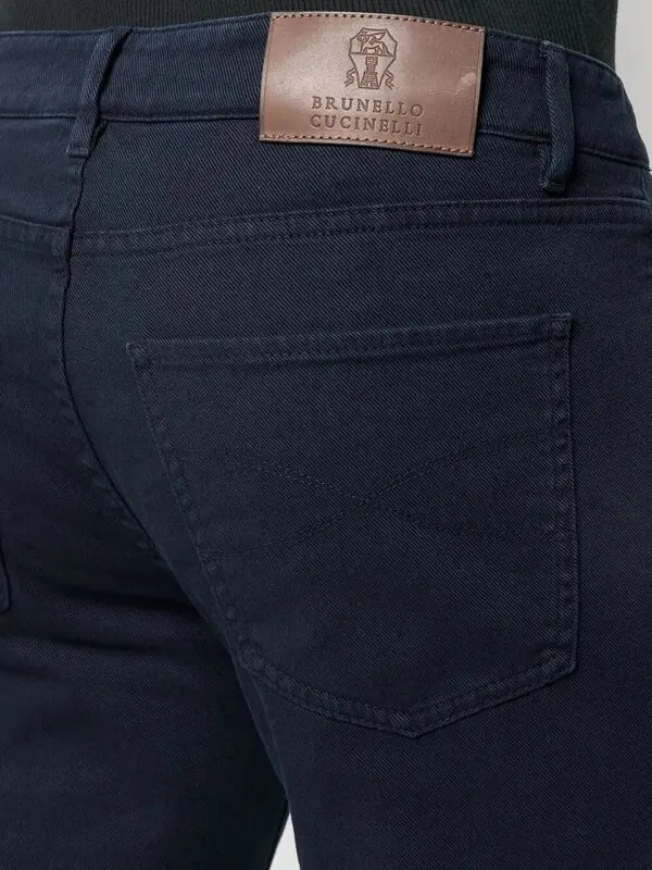 Brunello Cucinelli Straight Leg Stretch-cotton Denim Jeans - Multicolor
