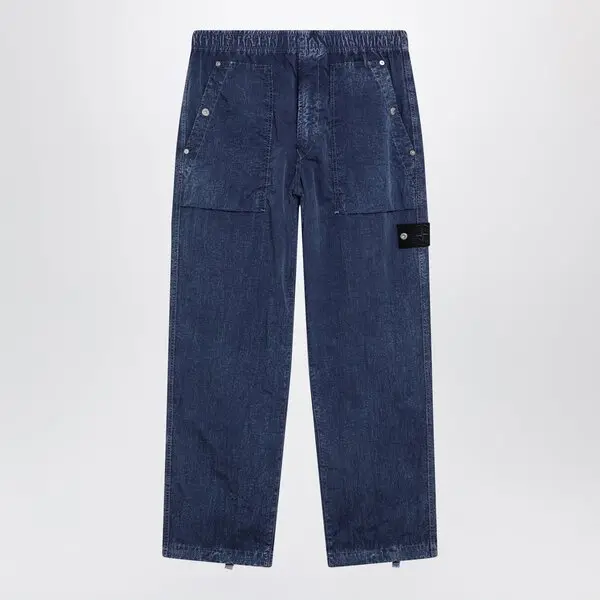 Stone Island Loose-fit Fatigue Pants In Compact Nylon