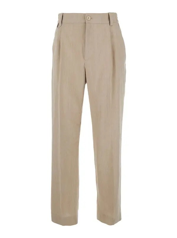 Jacquemus Le Pantalon Croisiere' Linen Trousers - Multicolor