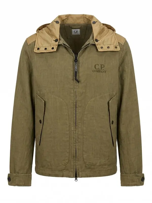 C.P. COMPANY Garment Dyed Hooded Jacket