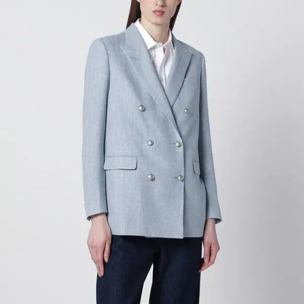Tagliatore Double-breasted Cotton-blend Jacket