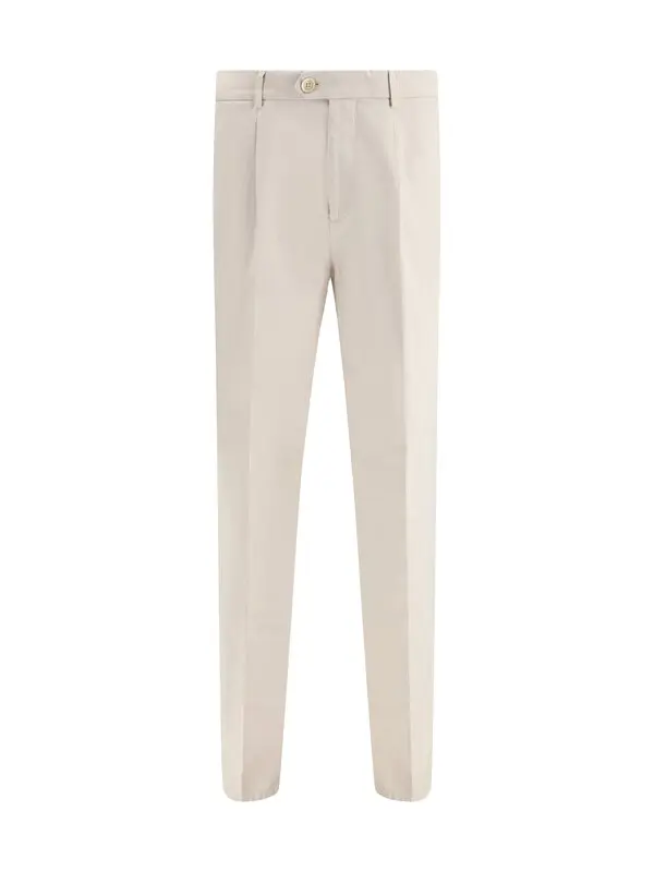 Brunello Cucinelli Cotton Trousers - Multicolor