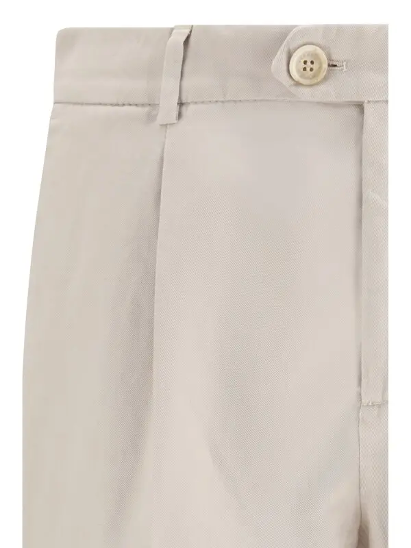 Brunello Cucinelli Cotton Trousers - Multicolor