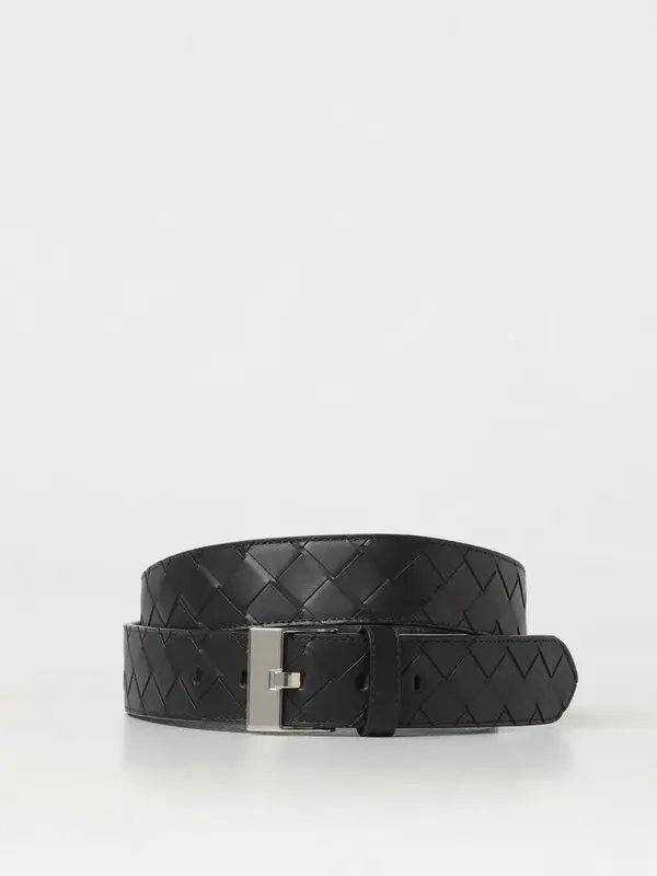 Bottega Veneta Woven Leather Belt - Black