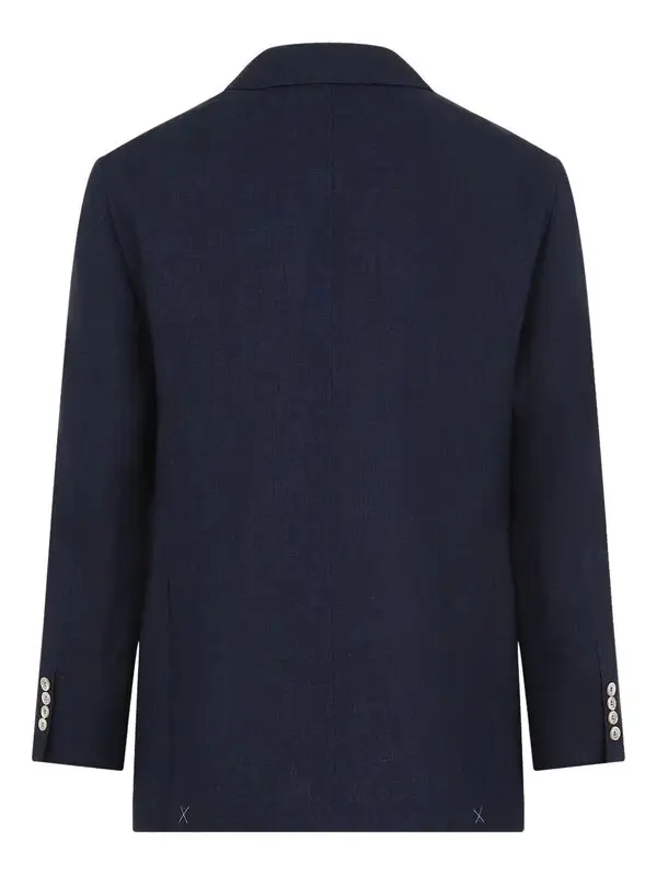 Brunello Cucinelli Linen Notch Lapel Suit Jacket