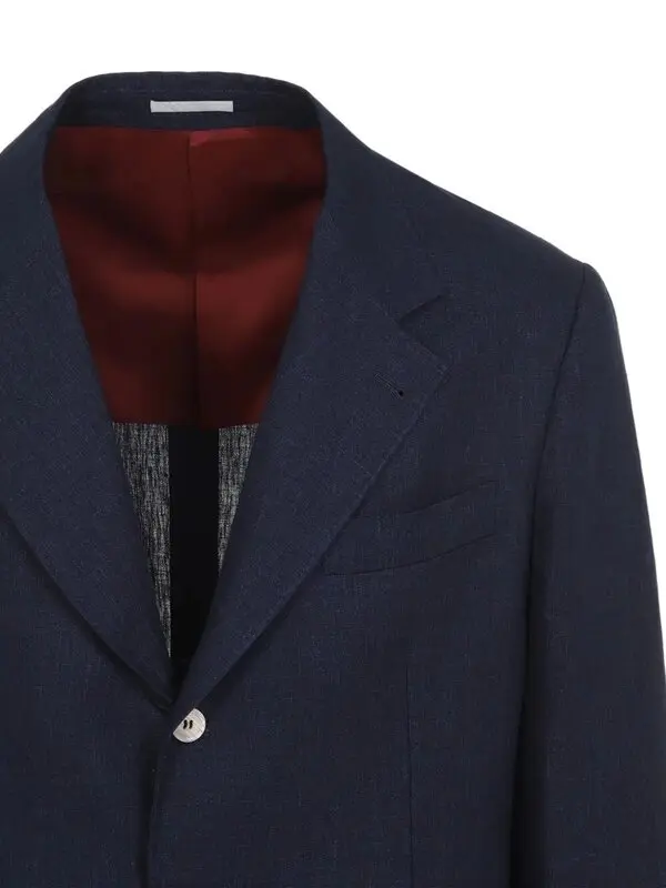 Brunello Cucinelli Linen Notch Lapel Suit Jacket