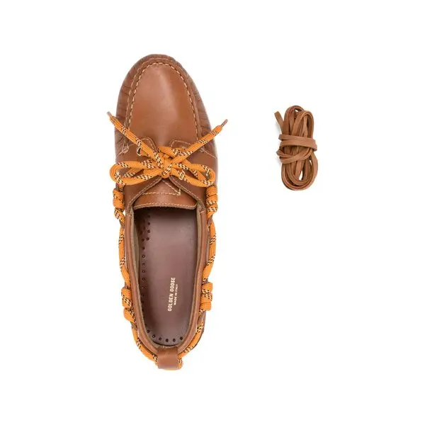 GOLDEN GOOSE Leather Loafers - Brown