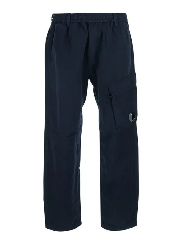 C.P. COMPANY Cotton Linen Blend Cargo Pants - Multicolor