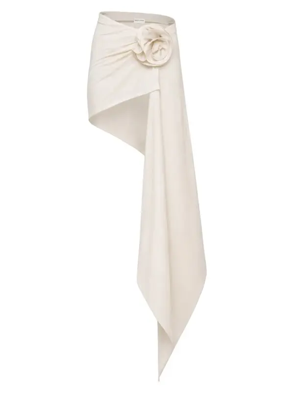 Magda Butrym Mini Skirt With Drape Detail - Cream