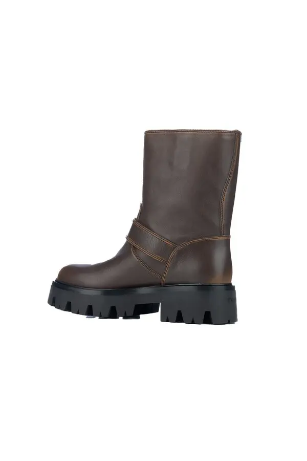 Prada Buckled Leather Boots