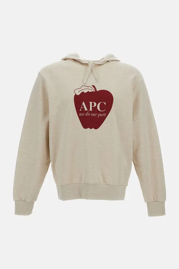 A.p.c. Cotton Logo Print Hoodie - Multicolor