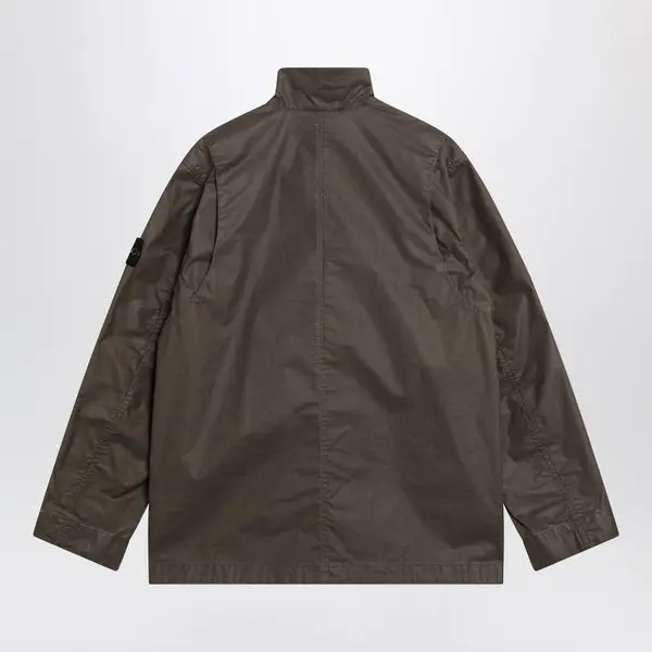 Stone Island Waxed Cotton Canvas Field Jacket - Brown