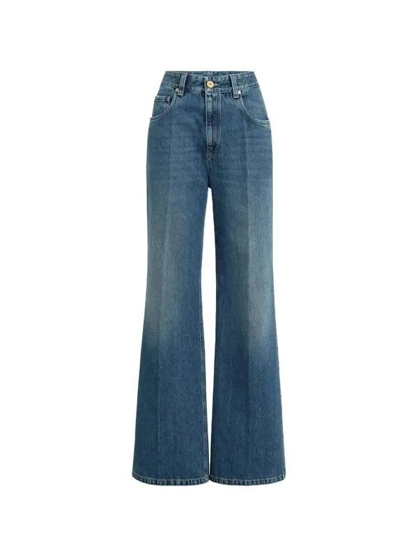 Brunello Cucinelli Wide Leg Denim Pants - Multicolor
