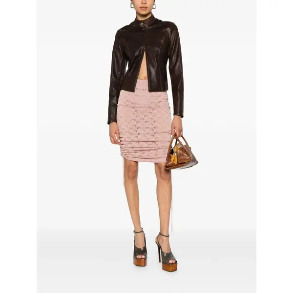 MARINE SERRE Fitted Skirt With Moon Print