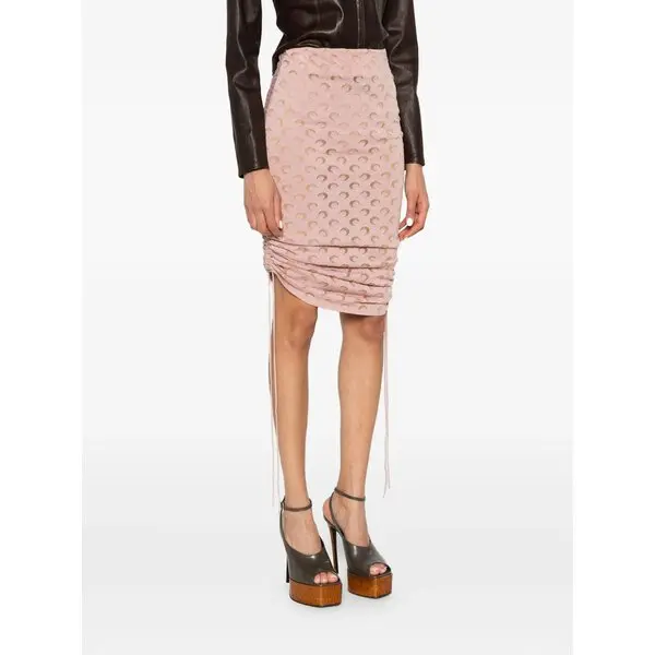 MARINE SERRE Fitted Skirt With Moon Print