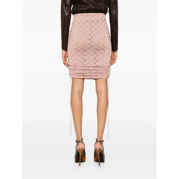 MARINE SERRE Fitted Skirt With Moon Print
