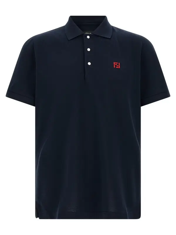 Fendi Ff Selleria' Polo Shirt - Blue