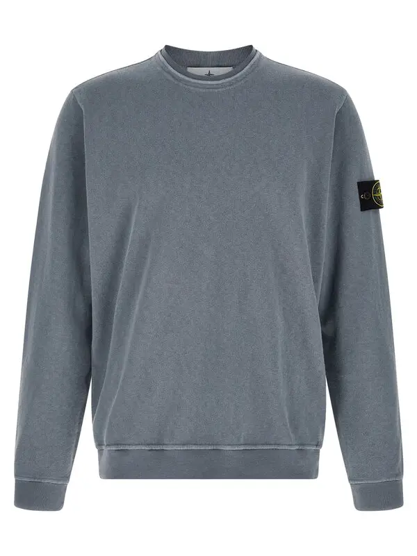 Stone Island Brushed Cotton Sweatshirt - Blue