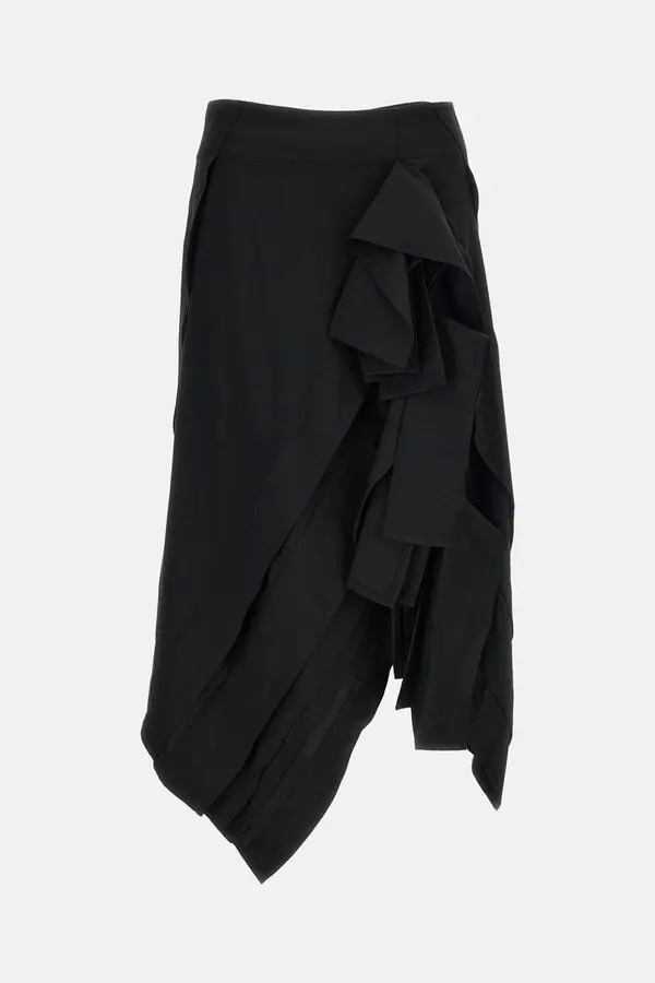 Bottega Veneta Light Wool Fresco Midi Skirt - Multicolor