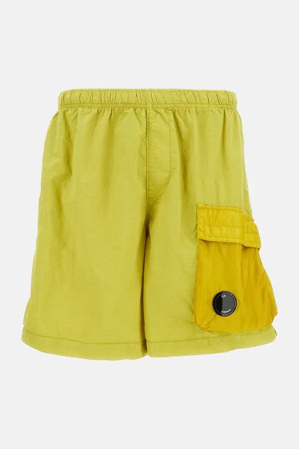 C.P. COMPANY Nylon Cargo Shorts With Lens Detail