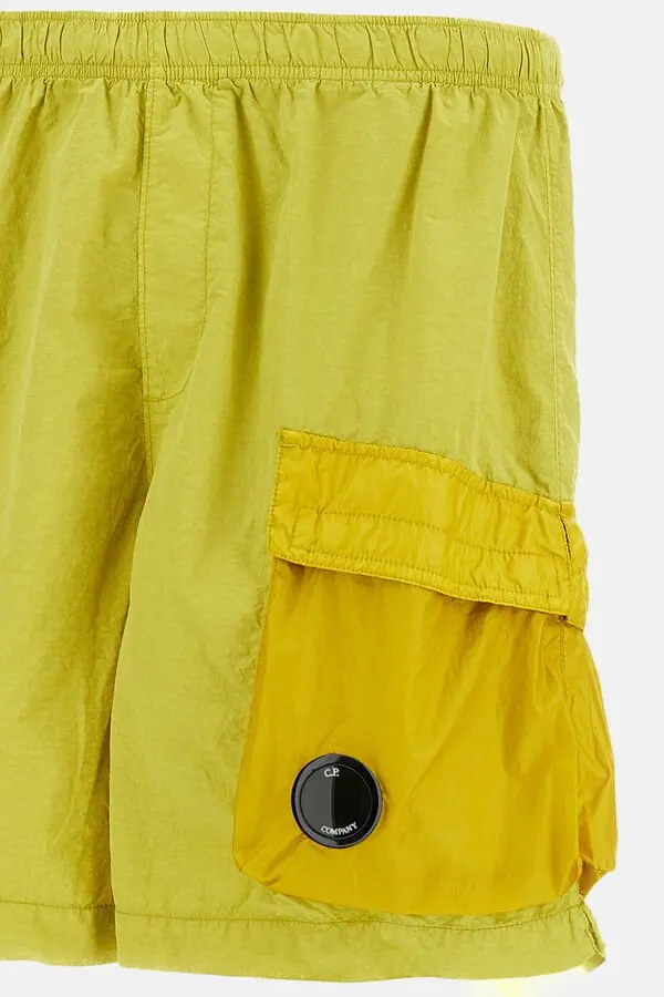 C.P. COMPANY Nylon Cargo Shorts With Lens Detail