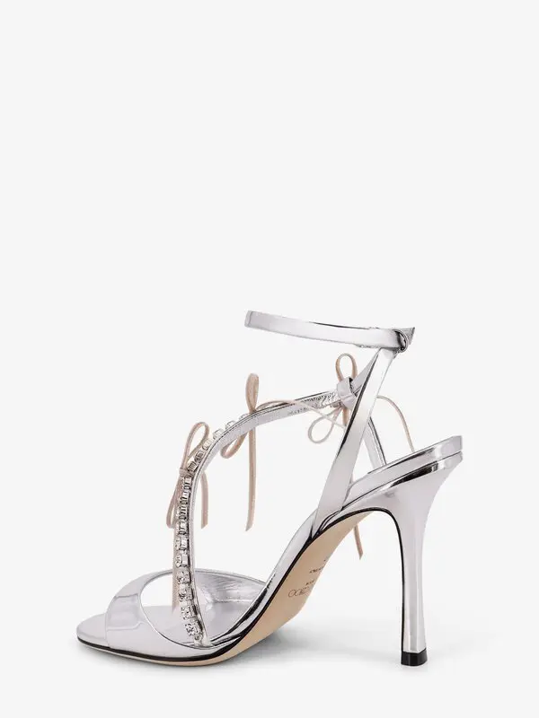 JIMMY CHOO Lula Leather Sandals With Rhinestone Detail - Multicolor