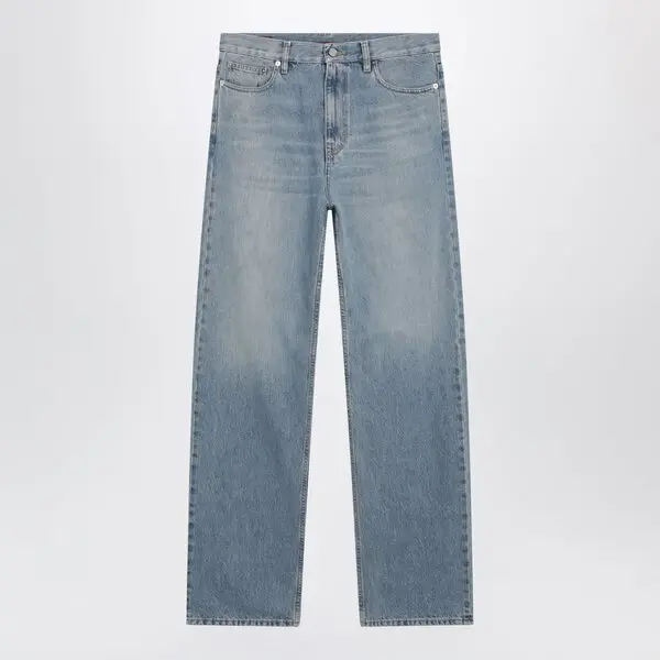 Gucci Loose-fit Washed Denim Jeans - Blue