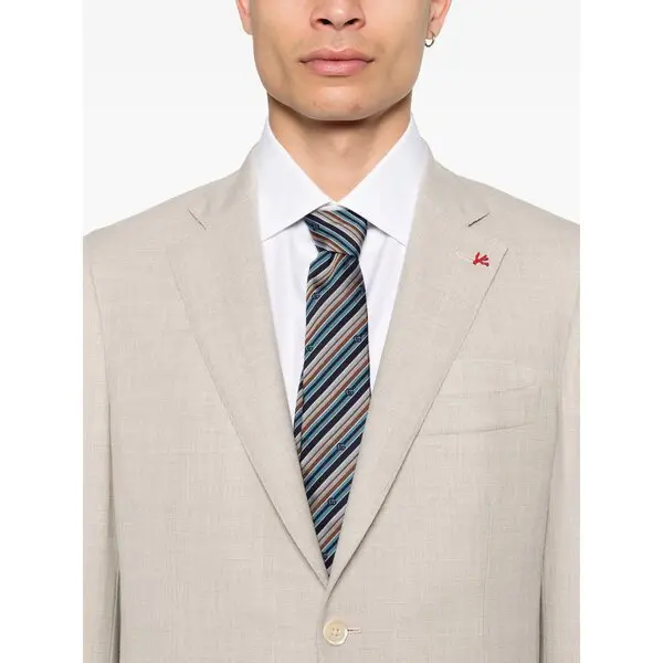 Isaia Neutrals Suits Single Breasted Suits