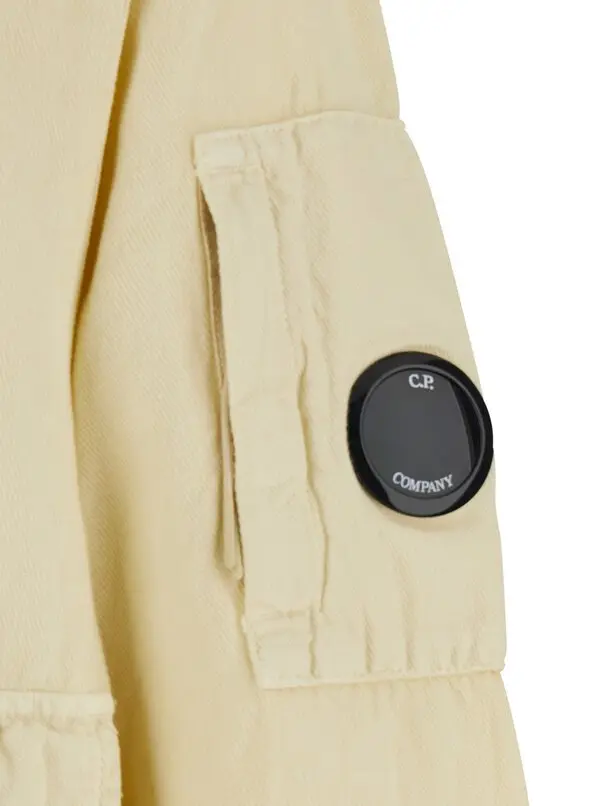 C.P. COMPANY Beige Cotton And Linen Jacket - Multicolor
