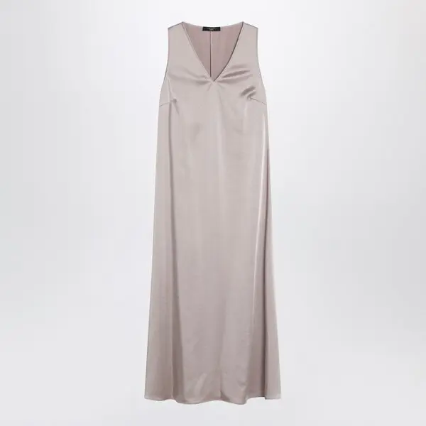 Max Mara Satin Sleeveless Maxi Dress