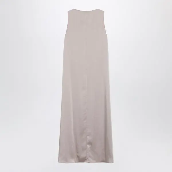 Max Mara Satin Sleeveless Maxi Dress