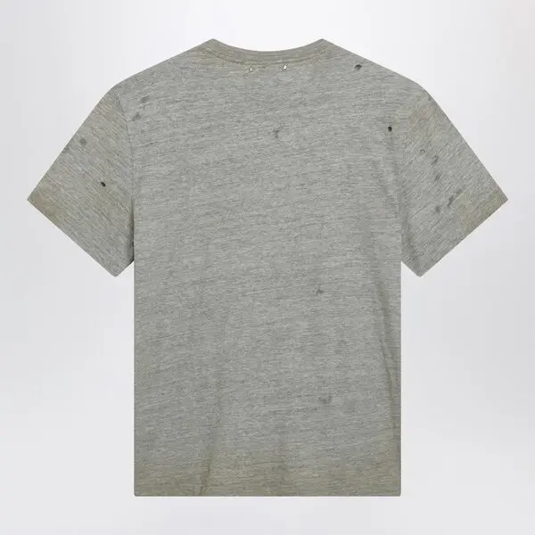GOLDEN GOOSE Grey Vintage-effect T-shirt With Print