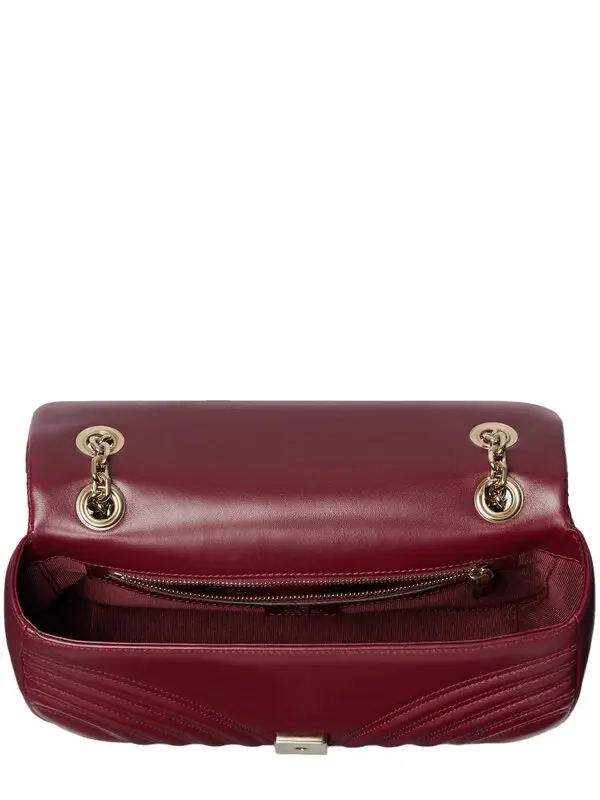 Gucci Gg Marmont Quilted Lambskin Shoulder Bag - Red