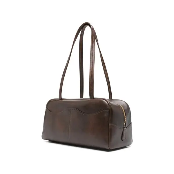 Prada Calf Leather Shoulder Bag - Brown