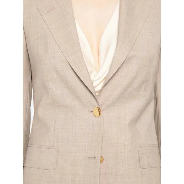Tagliatore Neutrals Tailoring Evening Suit With Flap Pockets - Cream